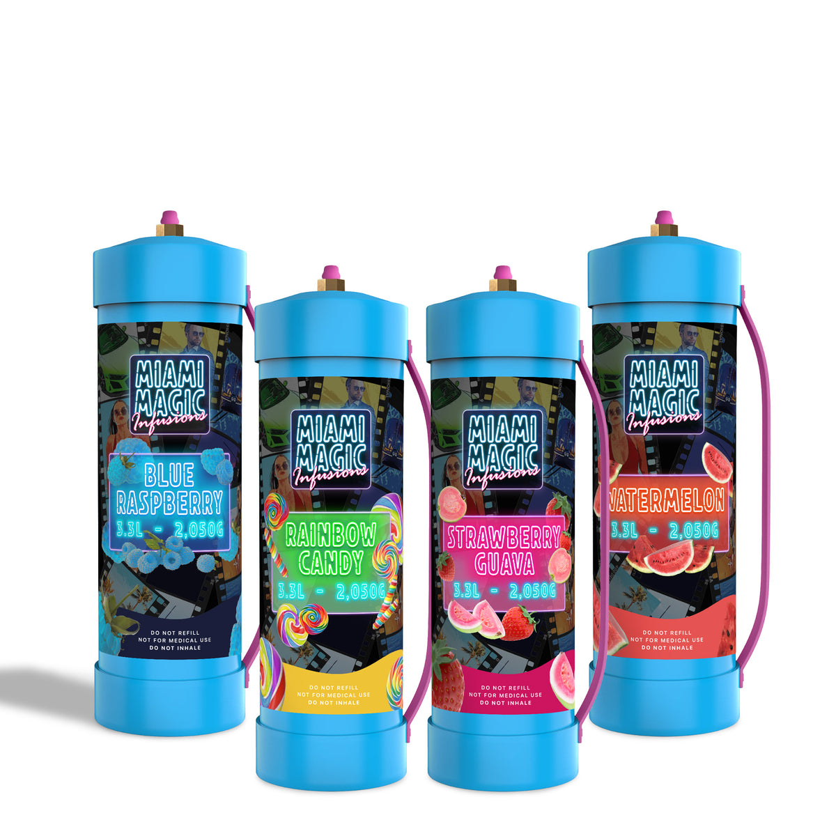 *NEW* 1 x Miami Magic 2kg/3.3L RAINBOW 🌈🍭 Cream Charger – QuickWhip UK