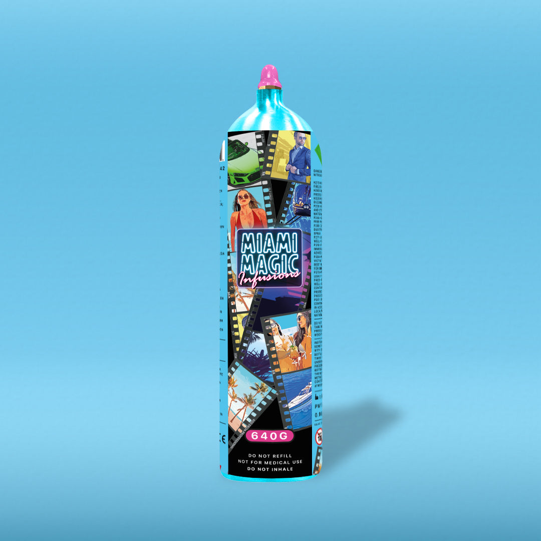 1 x Miami Magic 640g Aluminium Cream Charger – QuickWhip UK