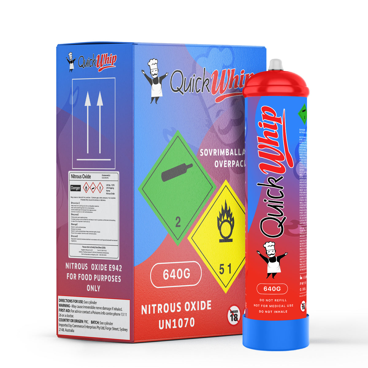 1 x Quickwhip 640g Cream Charger NEW* – QuickWhip UK